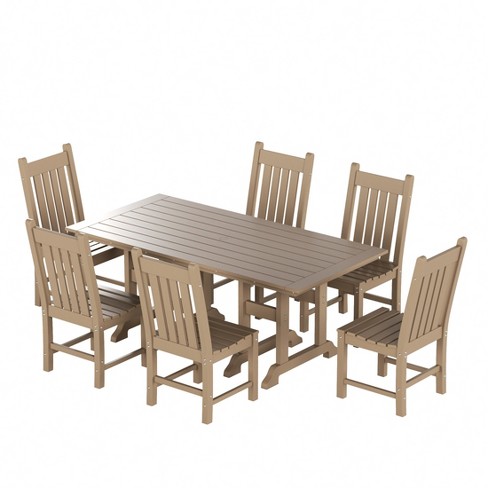 Westintrends 7 Piece Outdoor Patio Dining Set Outdoor Table And Chair ...