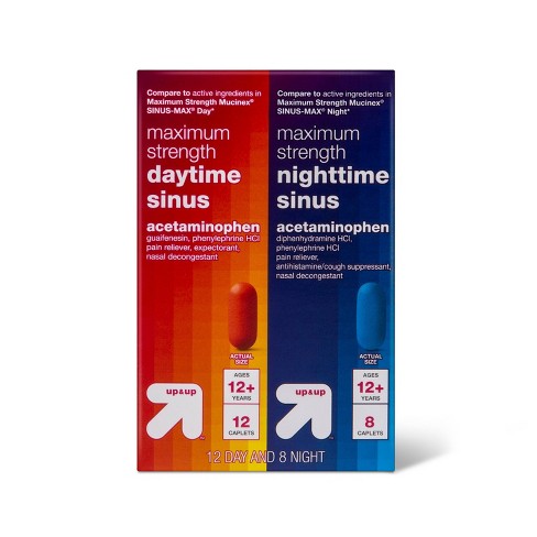 Day & Night Maximum Strength Sinus Relief Caplets - 20ct - Up & Up ...