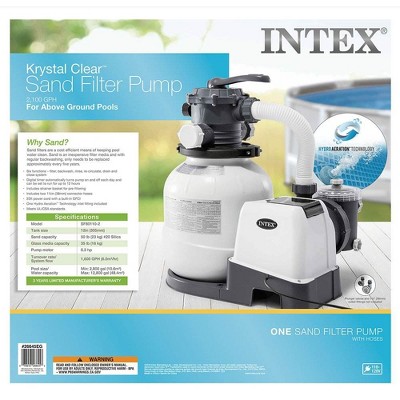 Intex 26645eg 2100 Gph Above Ground Pool Sand Filter Pump With ...