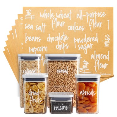 Talented Kitchen 135 Pantry Labels For Food Containers, Preprinted ...