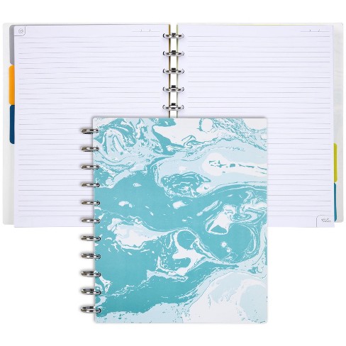 Talia Discbound Notebook Planner, Customizable (marble Flow Turquoise W ...