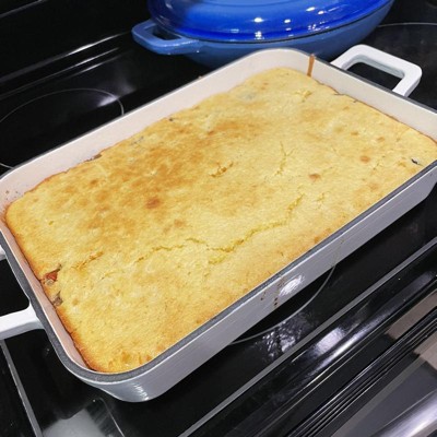 Enamel Coated Casserole/bakeware Dish With Lid Cream - Hearth & Hand ...