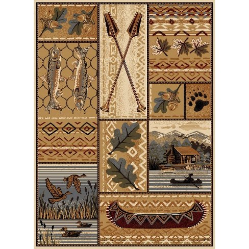 Andmakers 5' 3" X 7' 3" Woodland Rustic Lodge Area Rug : Target