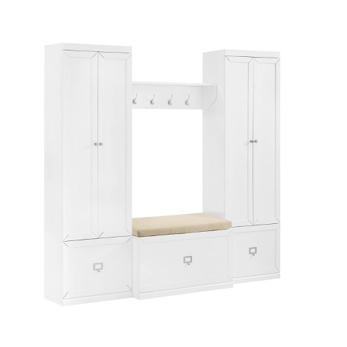 4pc Harper Entryway Set With Bench, Shelf And 2 Pantry Closets ...