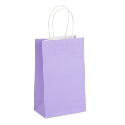 25 Pcs 5"x3.15"x9" Purple Kraft Paper Gift Bags, Party Favor, Shopping ...