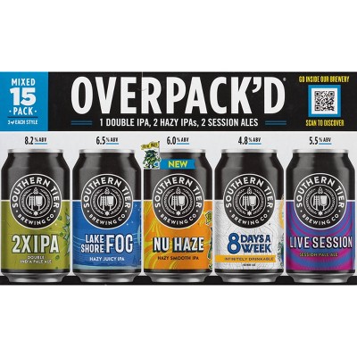 Southern Tier Overpack'd Beer Variety Pack - 15pk/12 Fl Oz Cans : Target