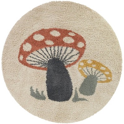 5'3"x7' Mushroom Kids' Rug Cream - Balta Rugs : Target