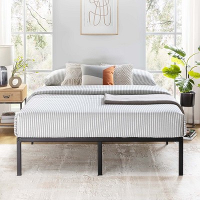 King 14" Classic Metal Platform Bed Frame Black - Mellow : Target
