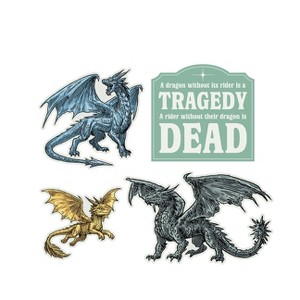 Fourth Wing: Dragons of Navarre Stickers - Sticker Set of 4 - by Out of ...