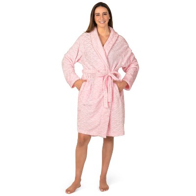 Pavilia Short Robes For Women, Plush Soft Bathrobe Womens Lightweight ...