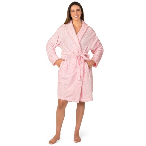 Pavilia Short Robes For Women, Plush Soft Bathrobe Womens Lightweight ...