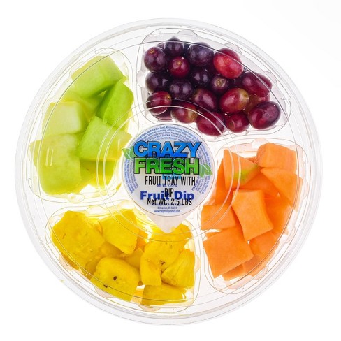 Crazy Fresh Cut Fruit Tray With Dip - 2.5lb : Target