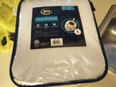 Queen Plush Heated Mattress Pad White - Serta : Target