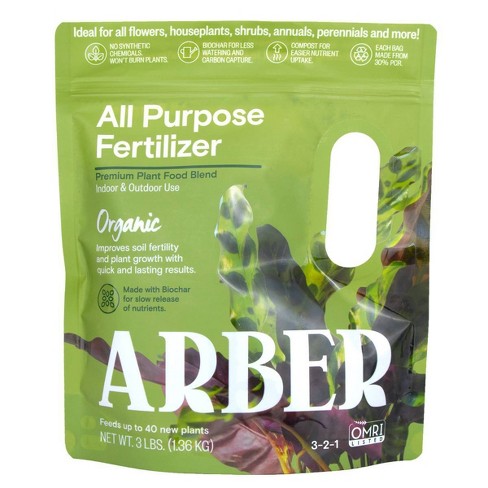 Arber Organic All-purpose Fertilizer With Moisture Control 3lb : Target