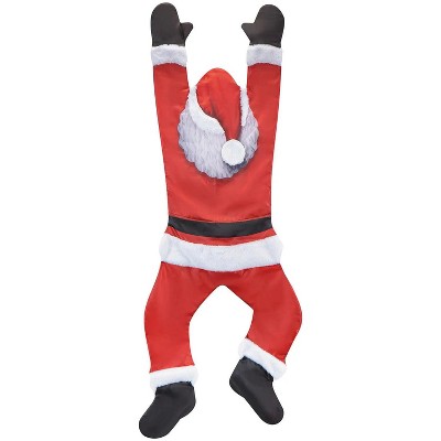 Gemmy Christmas Santa Hanging from Gutter Inflatable Decoration - Red ...
