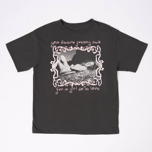 Women's Olivia Rodrigo Oversized Short Sleeve Graphic T-Shirt - Black ...