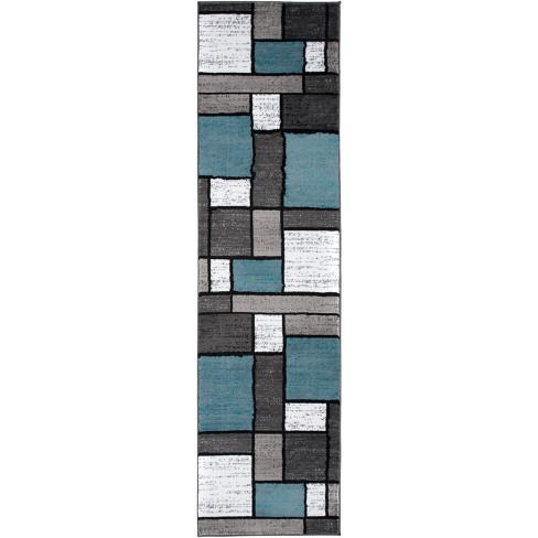World Rug Gallery Contemporary Modern Boxed Color Block Area Rug : Target