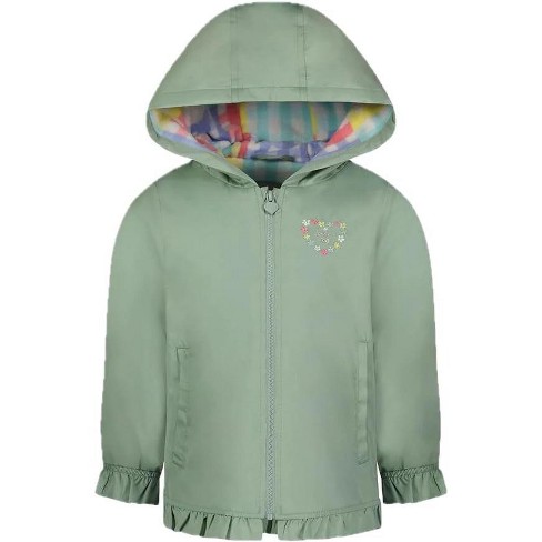 London Fog Little Girls Lightweight Fleece Lined Hooded Spring Jacket ...