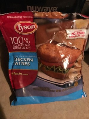 Tyson All Natural Chicken Breast Patties - Frozen - 26oz : Target