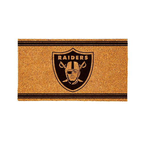 Evergreen Las Vegas Raiders Logo Turf Mat, Brown- 28 X 16 Inches Indoor ...
