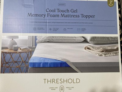 Full 2" Cool Touch Memory Foam Mattress Topper - Threshold™ : Target