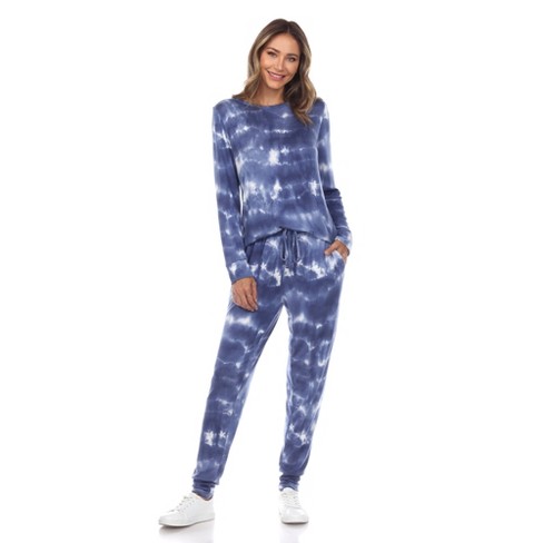 Women's 2 Piece Super Soft Lounge Set Blue Large - White Mark : Target