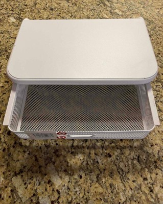 Mesh Monitor Stand With Drawer White - Brightroom™ : Target