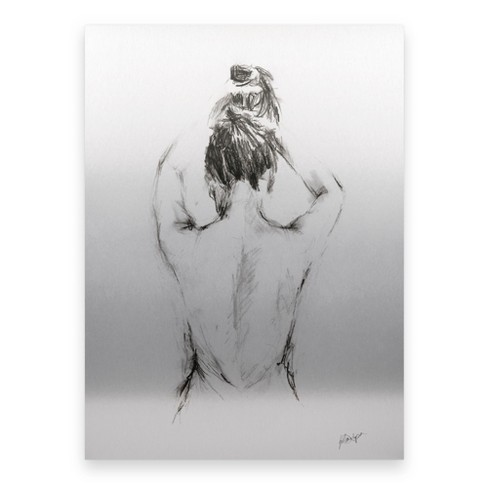 Ethan Harper 'back Study I' Floating Brushed Aluminum Art : Target