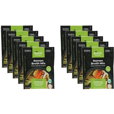 Poco Kitchen Broth Ramen Pork & Ginger - Pack Of 10 - 5.25 Oz : Target