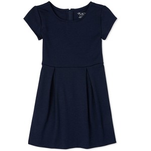The Children's Place Girls Uniform Short Sleeve Ponte Knit Skater Dress ...