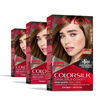 Revlon Colorsilk Beautiful Color 100% Gray Coverage Ammonia-free ...