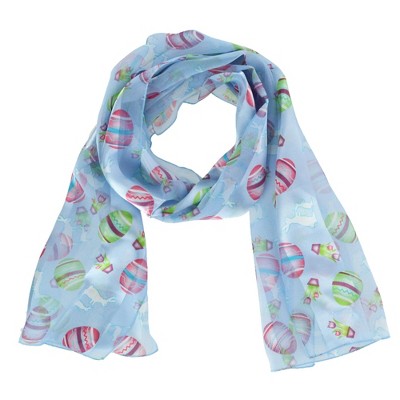Ctm Women's Easter Bunny And Egg Print Holiday Lightweight Scarf : Target