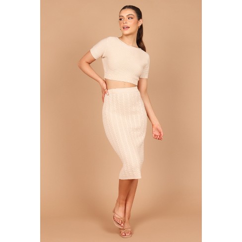 Petal And Pup Ella Cable Knit Two Piece Set - Oatmeal L : Target