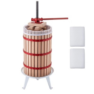 VEVOR Fruit Wine Press, 7.93Gal/30L Manual Juice Maker, Solid Beech ...