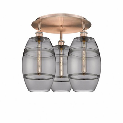 Innovations Lighting Vaz 3 - Light Flush Mount In Antique Copper : Target