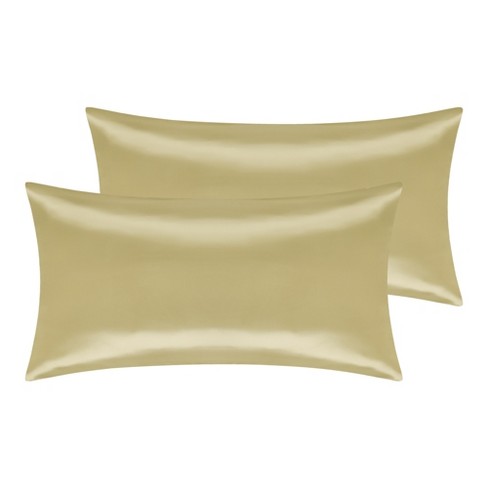 Unique Bargains Breathable Satin Solid Envelope Closure Pillowcase 2 ...