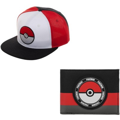 Pokemon Pokeball Snapback Hat & Bifold Wallet Combo Set : Target