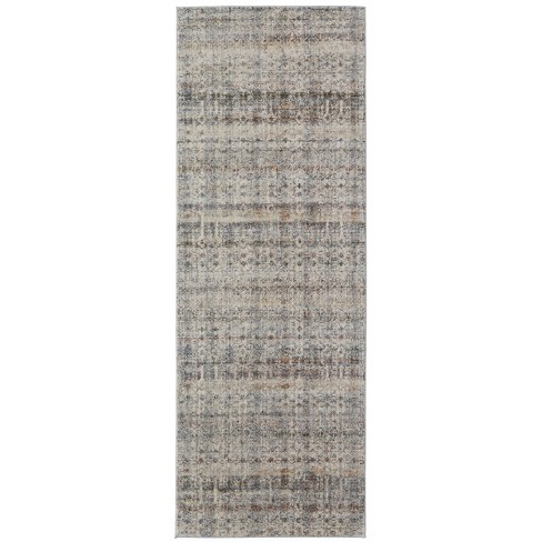 Kaia Transitional Distressed Tan/ivory/blue Area Rug : Target