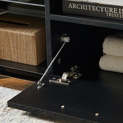 Entertainment Center With LED Lights TV Cabinet, Media Console Table ...