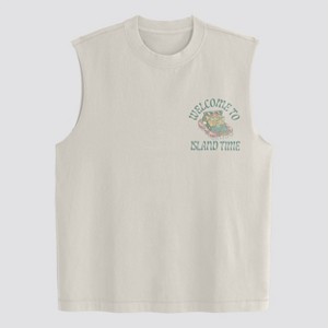 Men's SpongeBob SquarePants Tiki Time Graphic Tank - Cream L : Target
