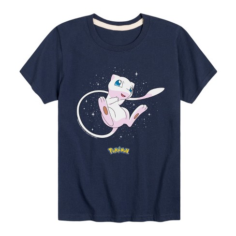 Boys' Pokémon Starry Mew Short Sleeve Graphic T-shirt - Navy - Large ...