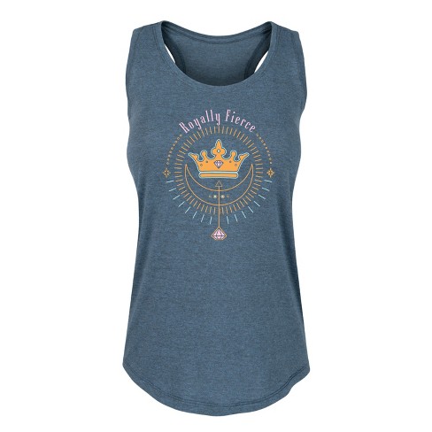 Women's Disney Princess Royally Fierce Graphic Racerback Tank - Heather ...