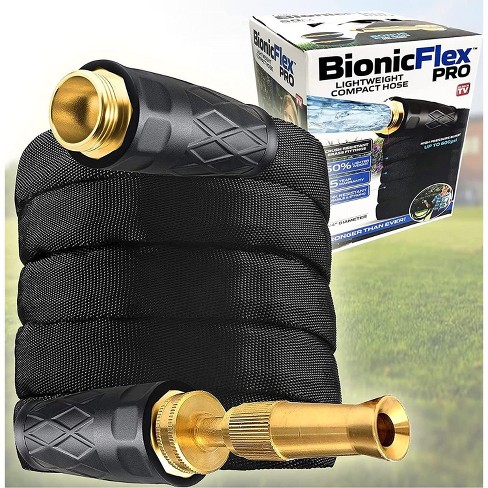 Bionic Flex Pro 50 Foot Garden Hose, Brass Spraying And Shooting Nozzle ...
