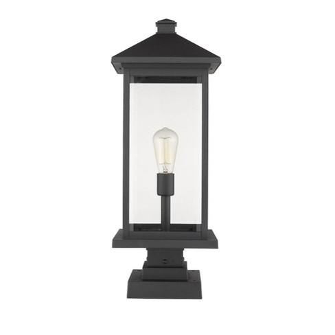 Z-lite Portland 1 - Light Post Light In Black : Target