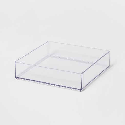 Medium 8" X 8" X 2" Plastic Organizer Tray Clear - Brightroom™ : Target