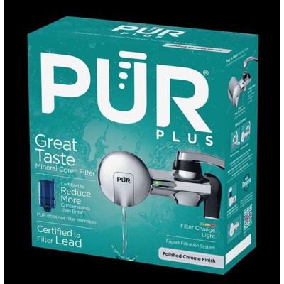 Pur Plus Faucet Horizontal Mount Water Filtration System Chrome Pfm400h ...