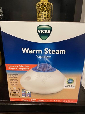 Vicks Warm Steam Vaporizer Humidifier With Night Light - 1.5gal : Target