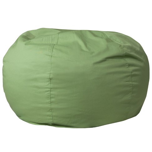 Emma And Oliver Oversized Solid Green Refillable Bean Bag Chair For All ...