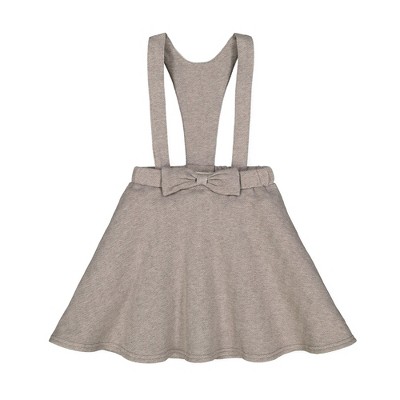 Hope & Henry Girl's Fleece Bow Front Suspender Skirt, Kids : Target