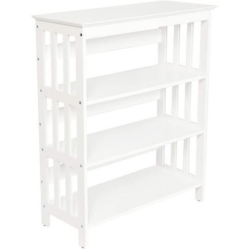Legacy Decor 3 Tier Wooden Bookshelf Bookcase Shelves White Finish 36 ...